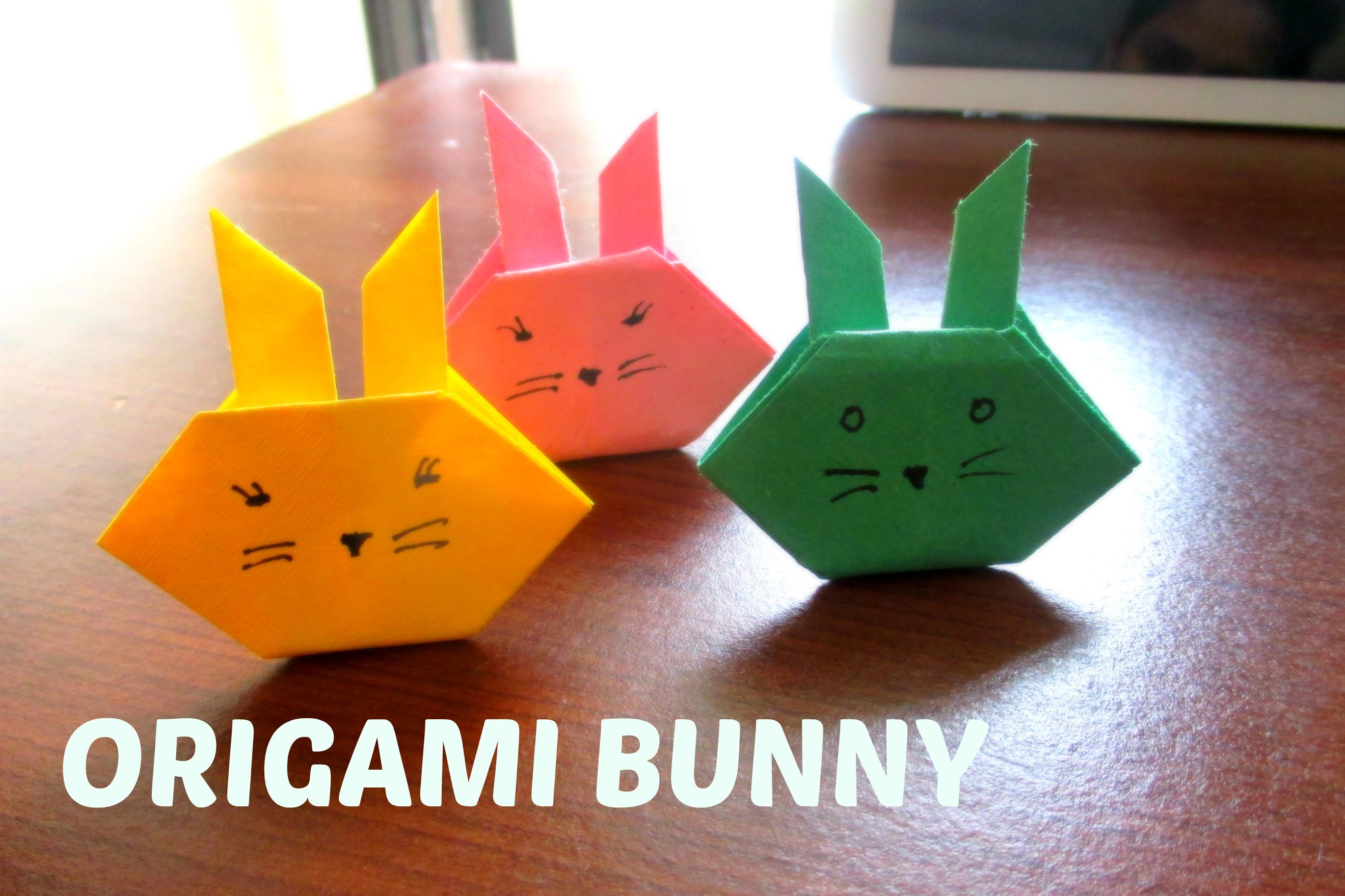ORIGAMI BUNNY Simple Paper Easter Bunny For Decoration