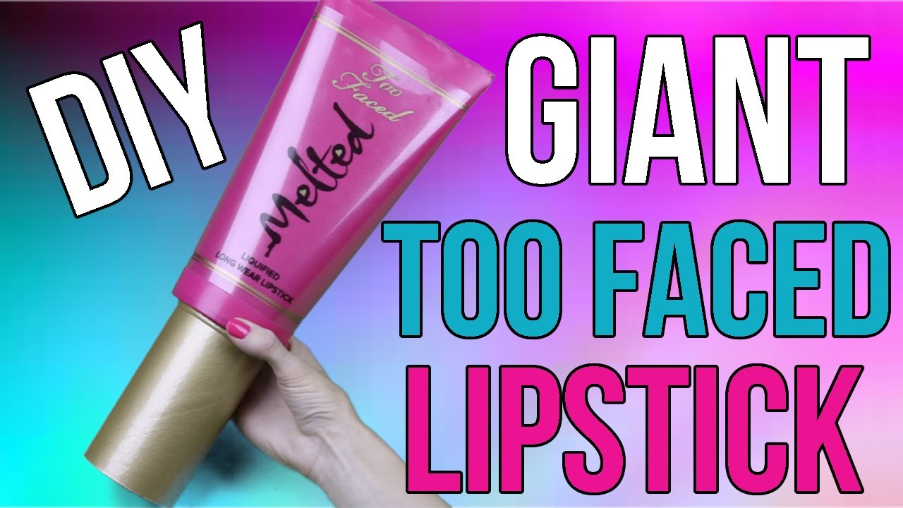 DIY Crafts How To Make A Giant Too Faced Lipstick DIYs Storage Idea 