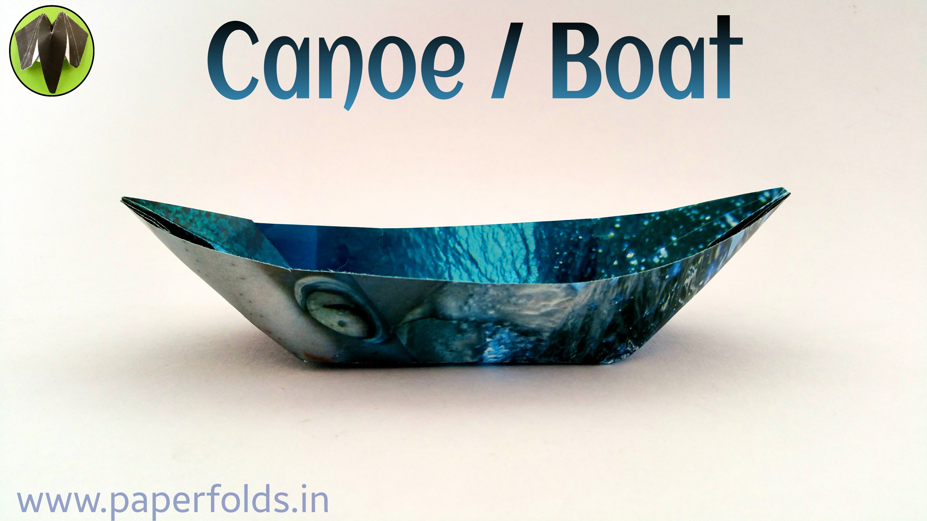 Origami Tutorial To Make A Paper Canoe Boat