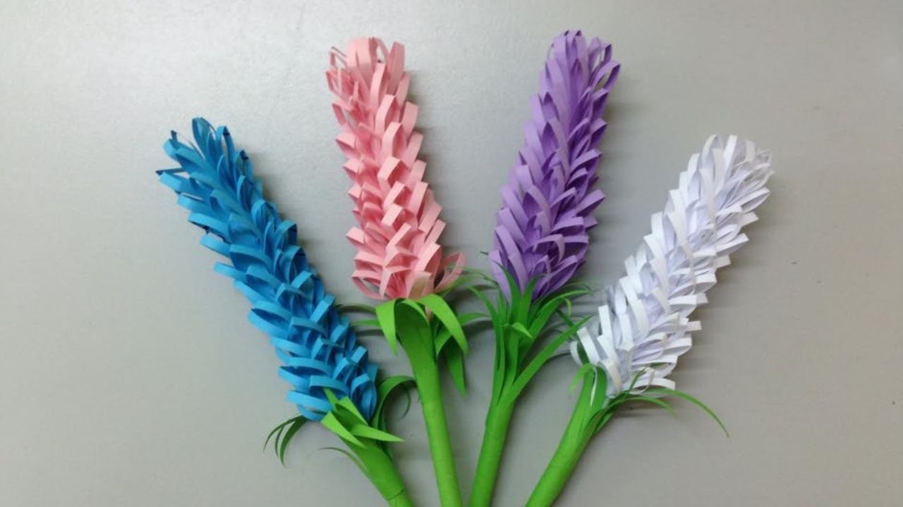 How To Make Lavender Paper Flower Easy Origami Flowers For Beginners Making DIY Paper Crafts