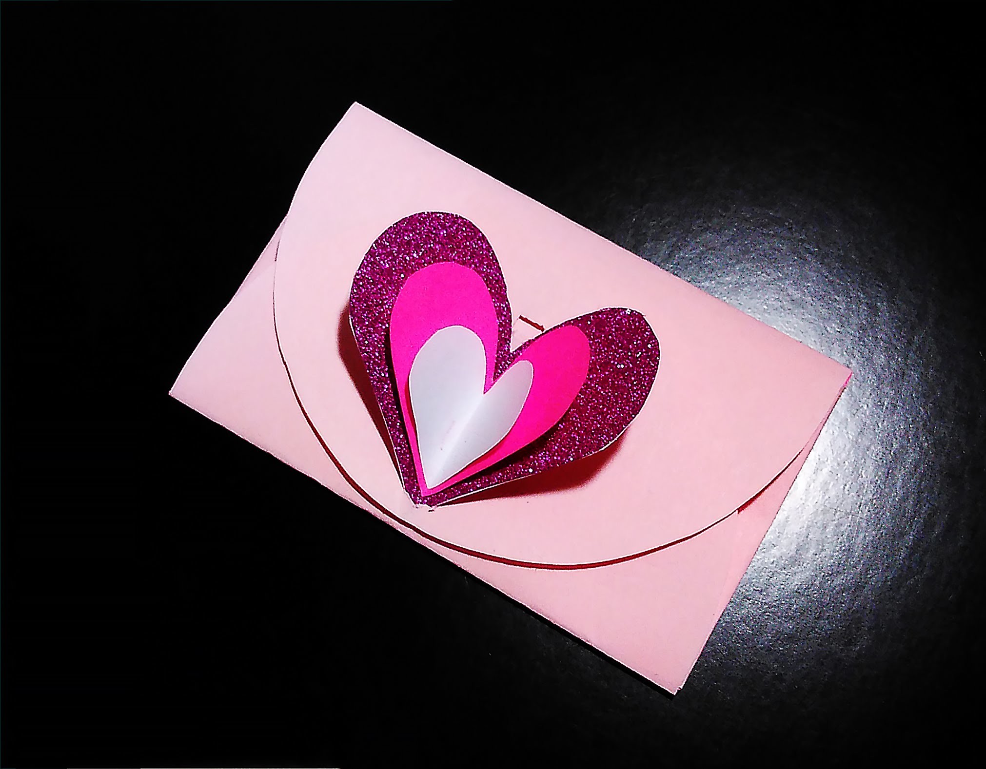 Easy Heart Envelope For Valentines Day Or Greeting Card With Lock No