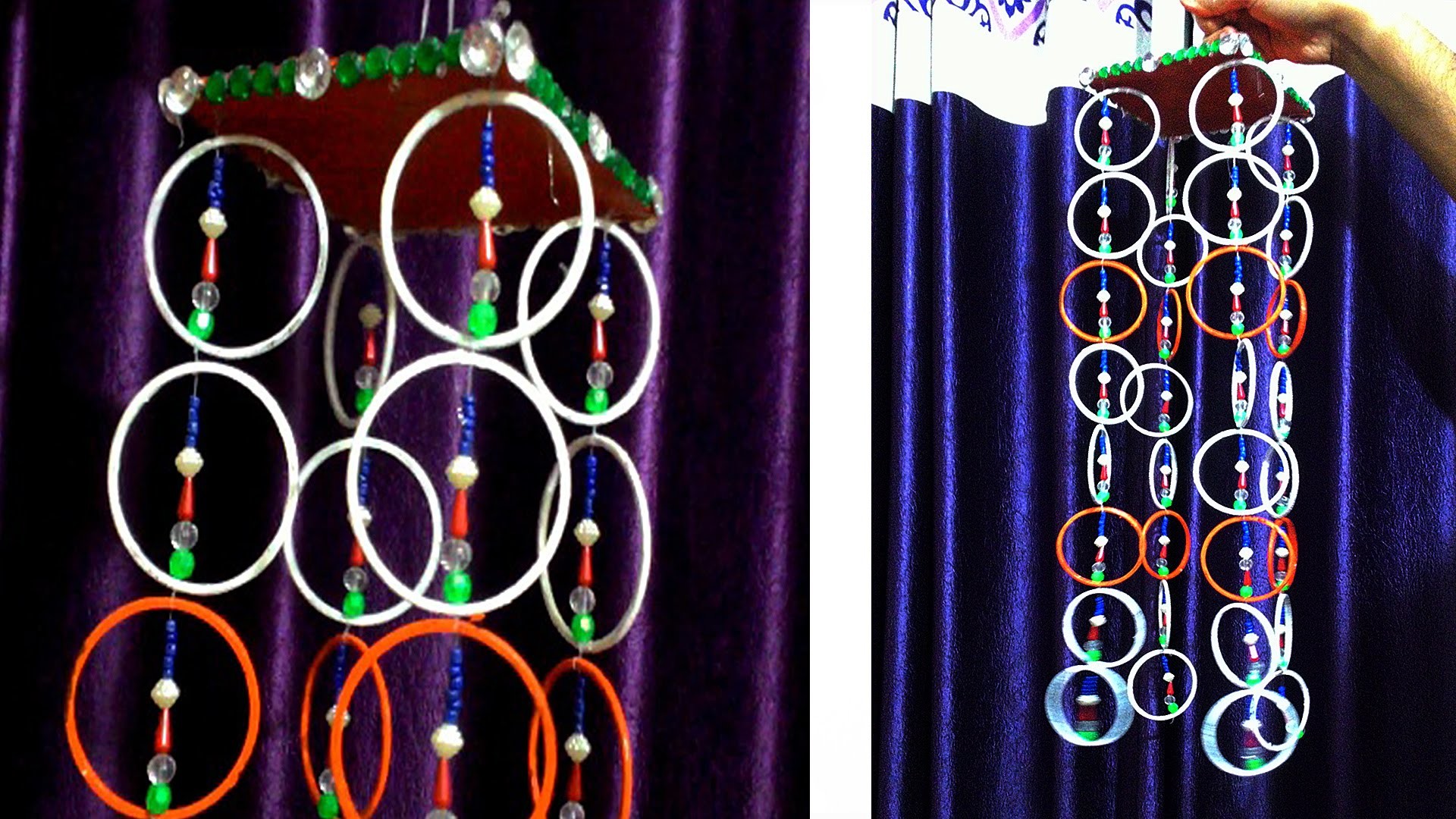Wall Hanging With Old Bangles Old Bangle Craft wall-hanging-with-old-bangles-old-bangle-craft