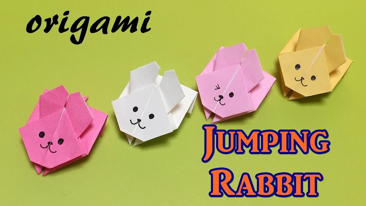 Easy Origami Toy For Beginners paper Jumping Rabbit With One Piece Of 
