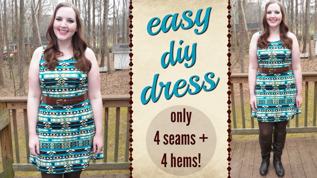 Diy Easiest Dress Ever!, How To Sew A Dress Easy For Beginners