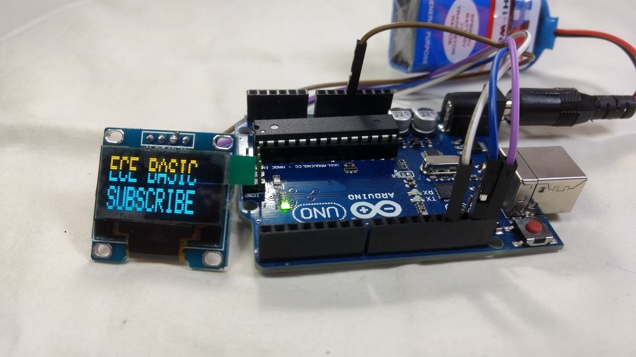 How To Connect Oled To Arduino Board Textscrolling Text Animationarduino Project