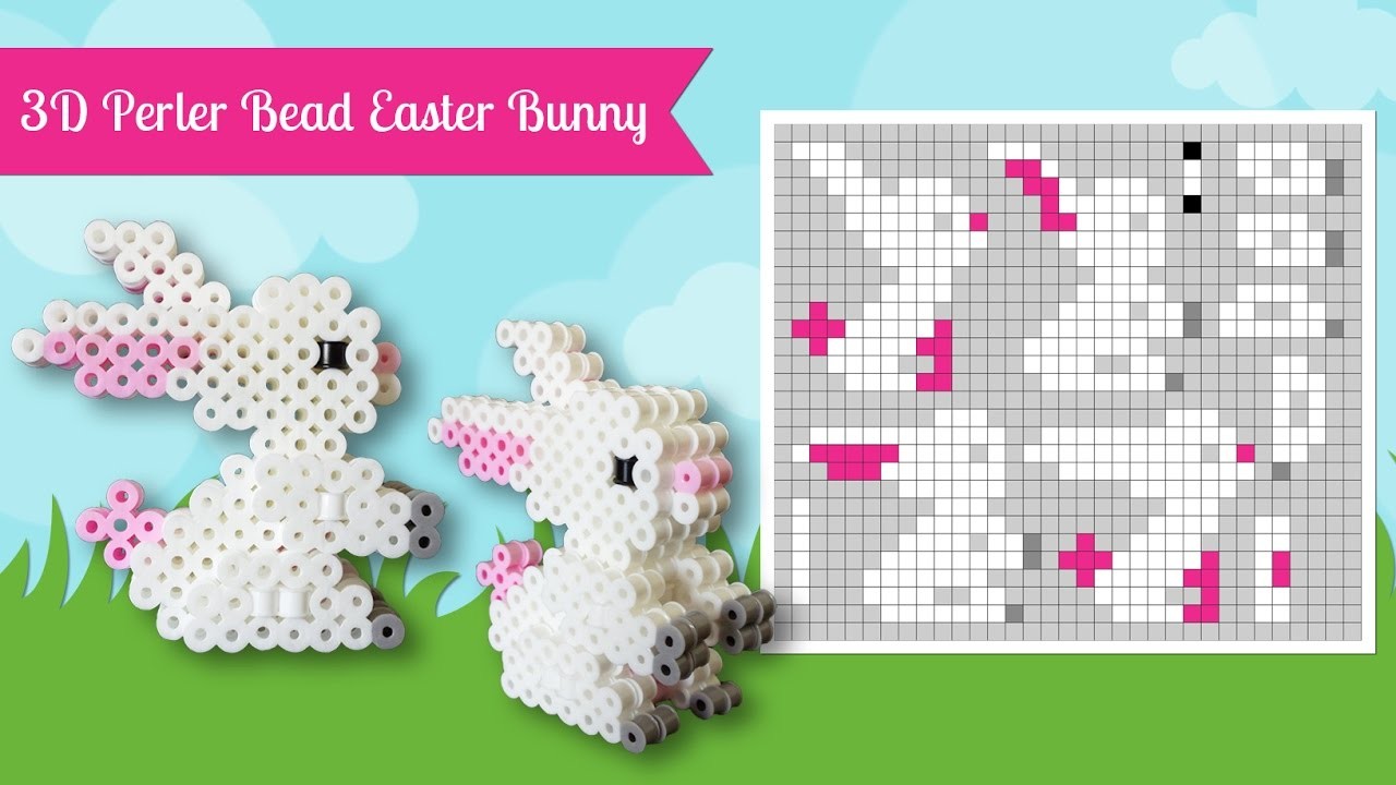 How To Make A Cute Perler Bead 3D Easter Bunny How To Make A Cute Perler Bead 3D Easter Bunny