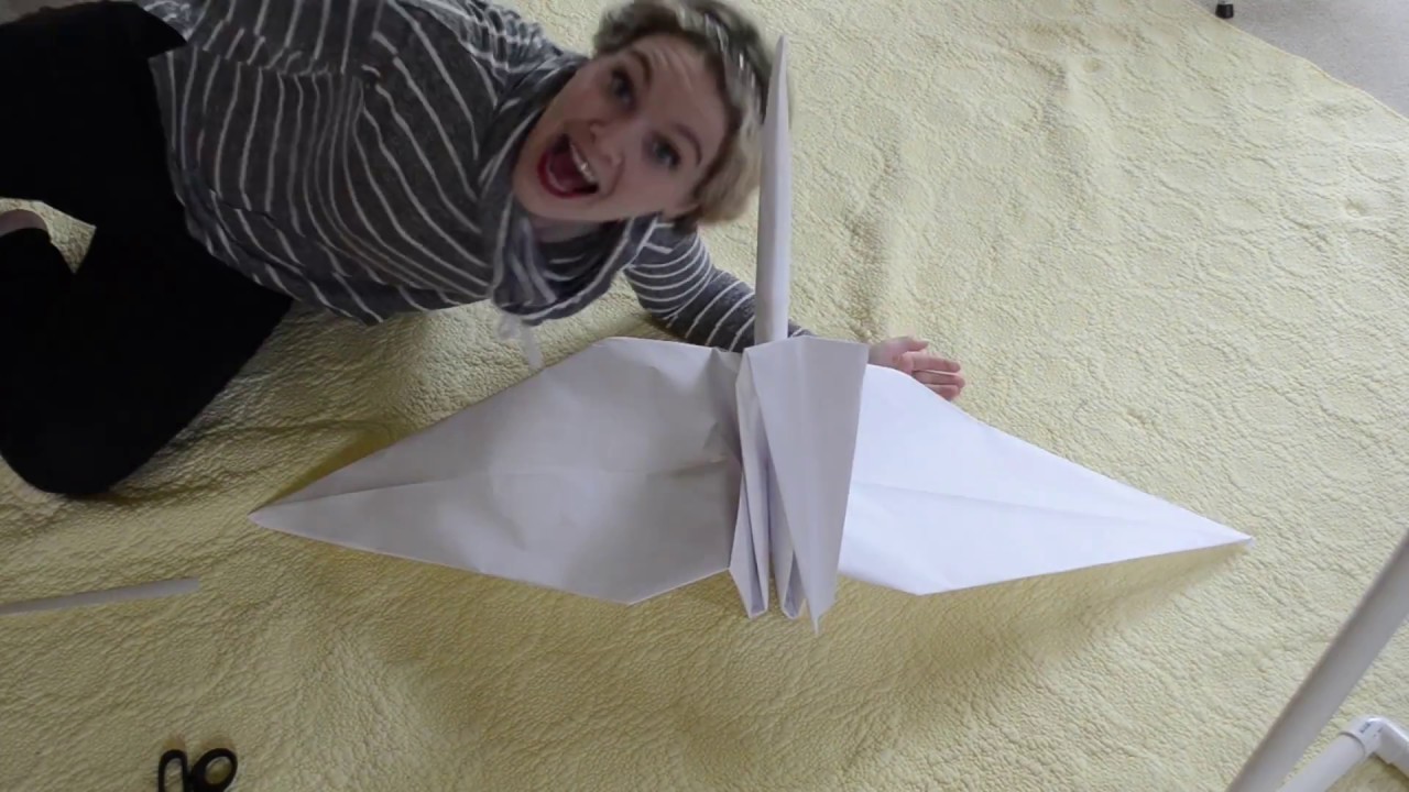 DIY Giant Origami Paper Crane Tutorial Perfect For Photography Props diy-giant-origami-paper-crane-tutorial-perfect-for-photography-props