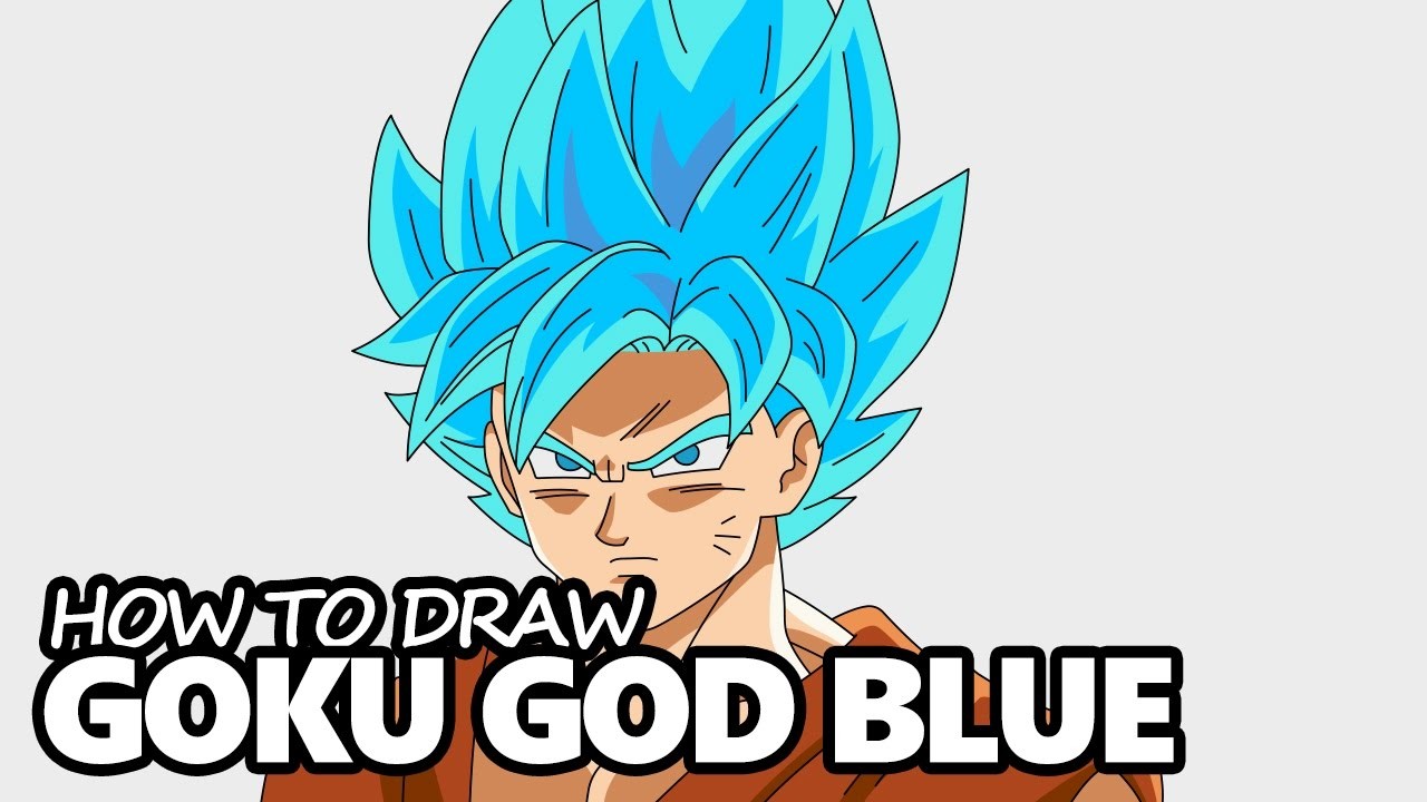 How To Draw Goku Super Saiyan Blue Easy Step By Step Drawing Tutorial