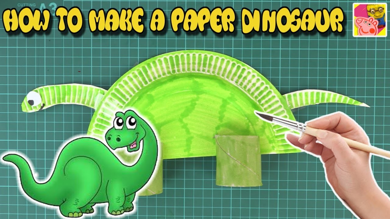 How To Make A Paper Plate Dinosaur DIY Craft Ideas For Kids 
