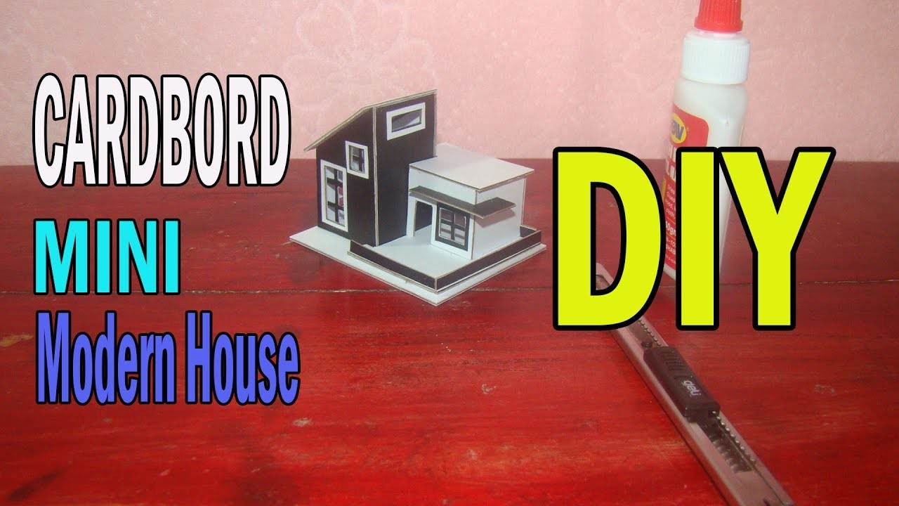 How To Make Mini Cardboard Modern House DIY Mini Cardboard House