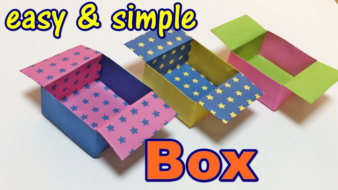 Origami Box Easy For Kids With One Piece Of Paper How To Make A Paper 