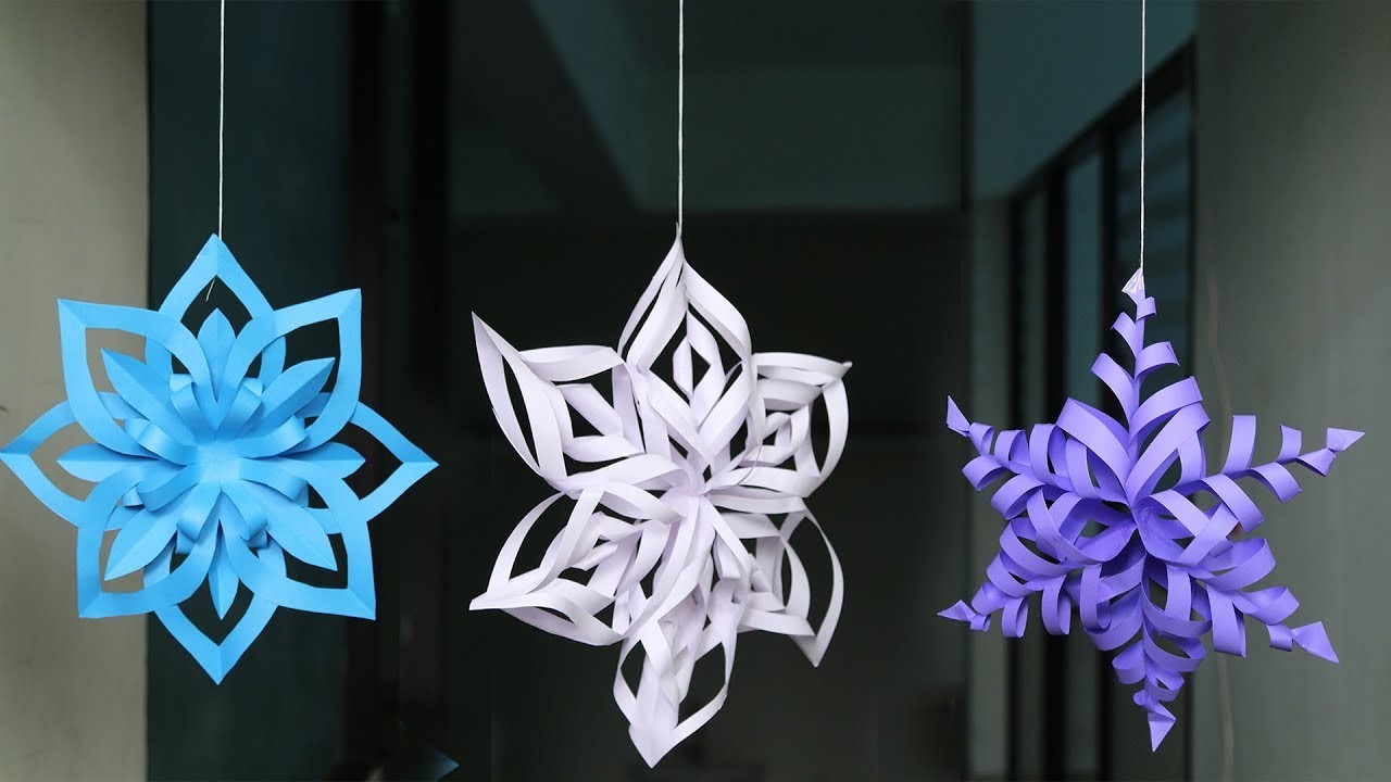 DIY 3D Snowflake Making Tutorial DIY Crafts