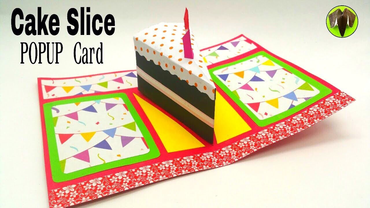 How To Make A Cake Pop Up Card Round Birthday Cake Pop Up Card With 
