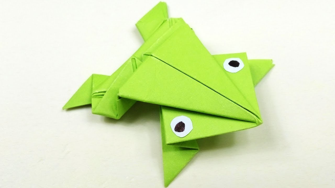How To Make A Jumping Frog Origami For Beginners 3D Origami Animals 