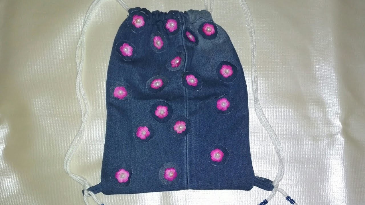 How To Make School Bag For Kids From Old Jeans 