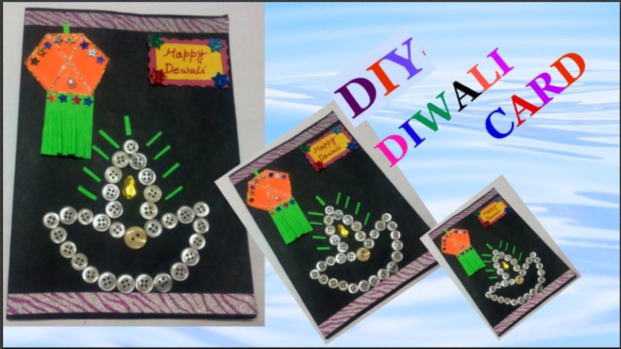 Easy Diwali Card Making Idea For Kids DIY Diwali Card Making how To