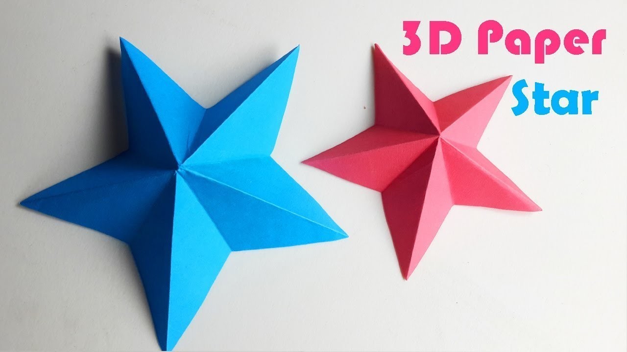 How To Make A 3D Paper Star Easy Origami Stars For Beginners Making DIY Paper Crafts