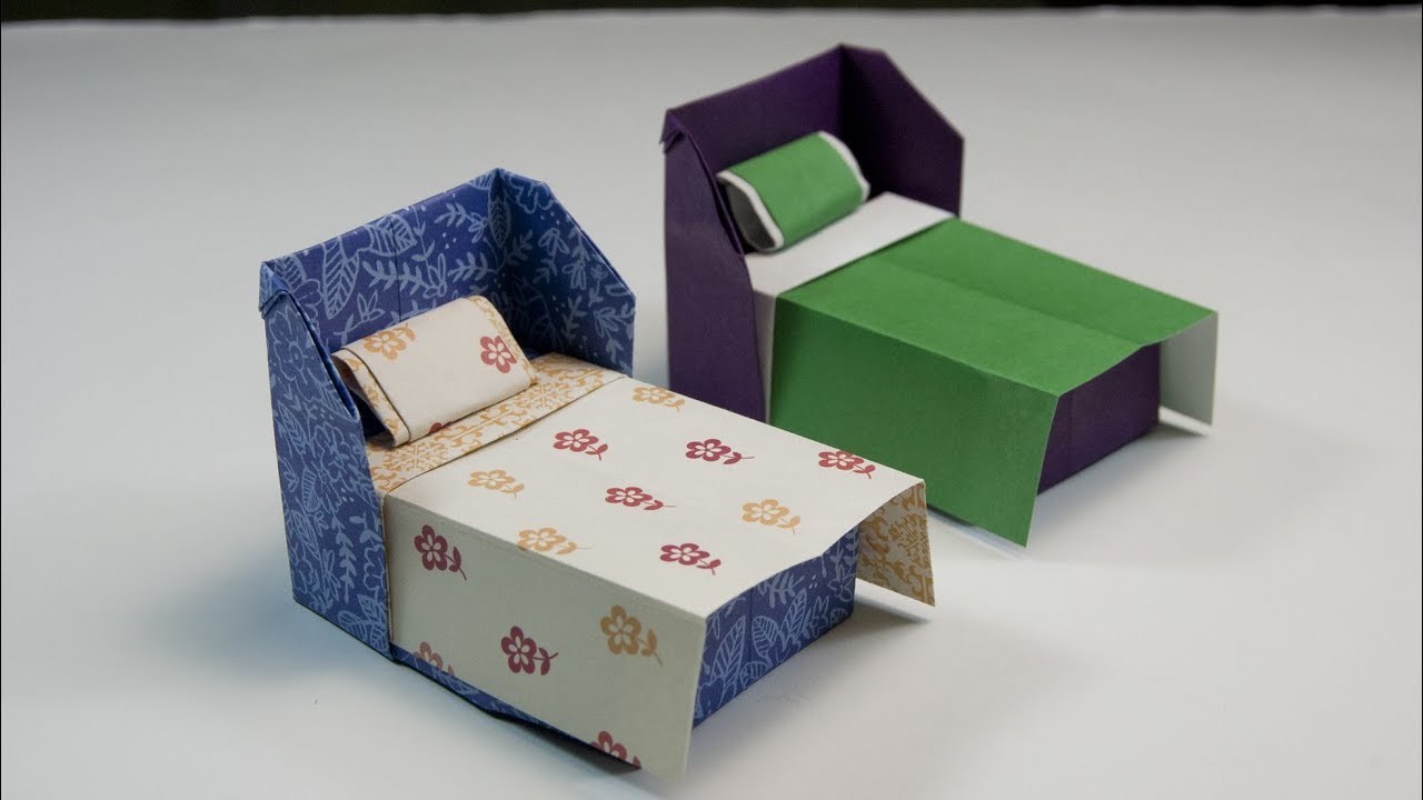 How To Make An Origami Bed DIY Paper Crafts