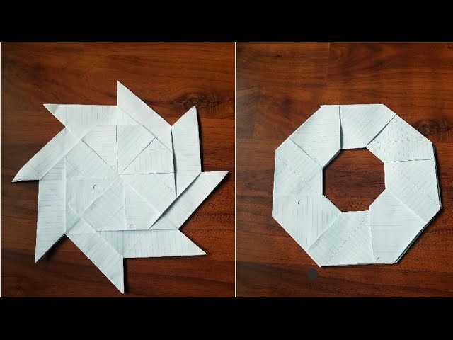 How To Make A Ninja Star Out Of Notebook Paper 