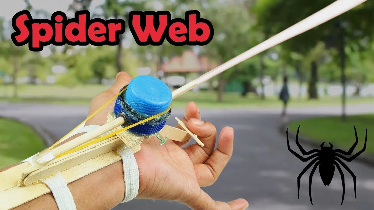 How To Make Spider Web Easy Simple SPIDER MAN Web Shooter 