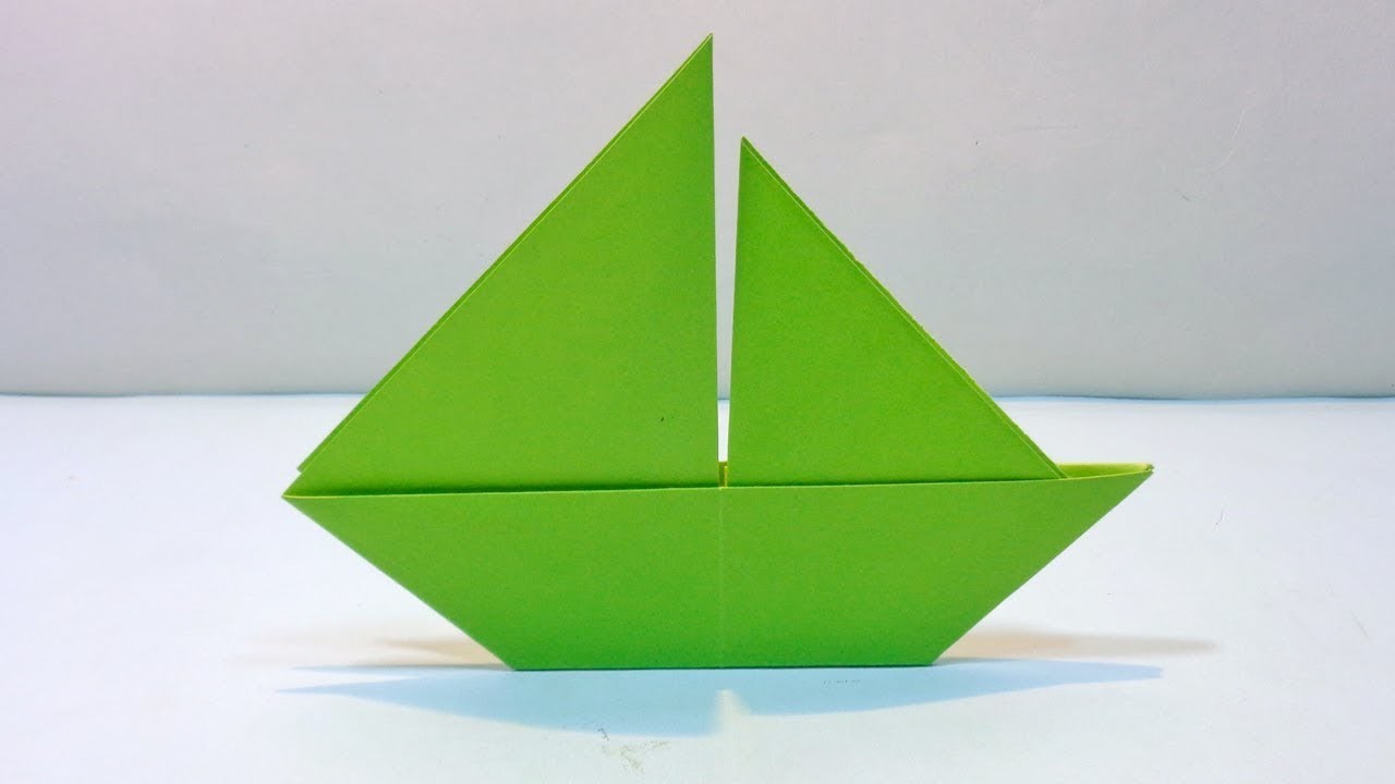 How To Make 2D Paper Sailboat Easy Origami Paper Boat Tutorial For Kids