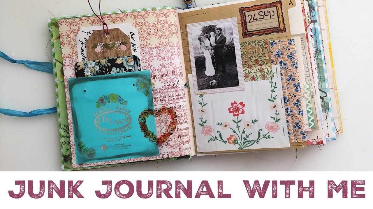 Junk Journal With Me Ep 10 Vintage Junk Journal Process Junk Journalling