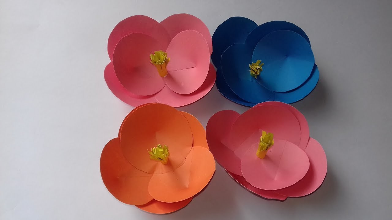 How To Make A Beautiful Paper Flower Easy And Simple Origami Flower 