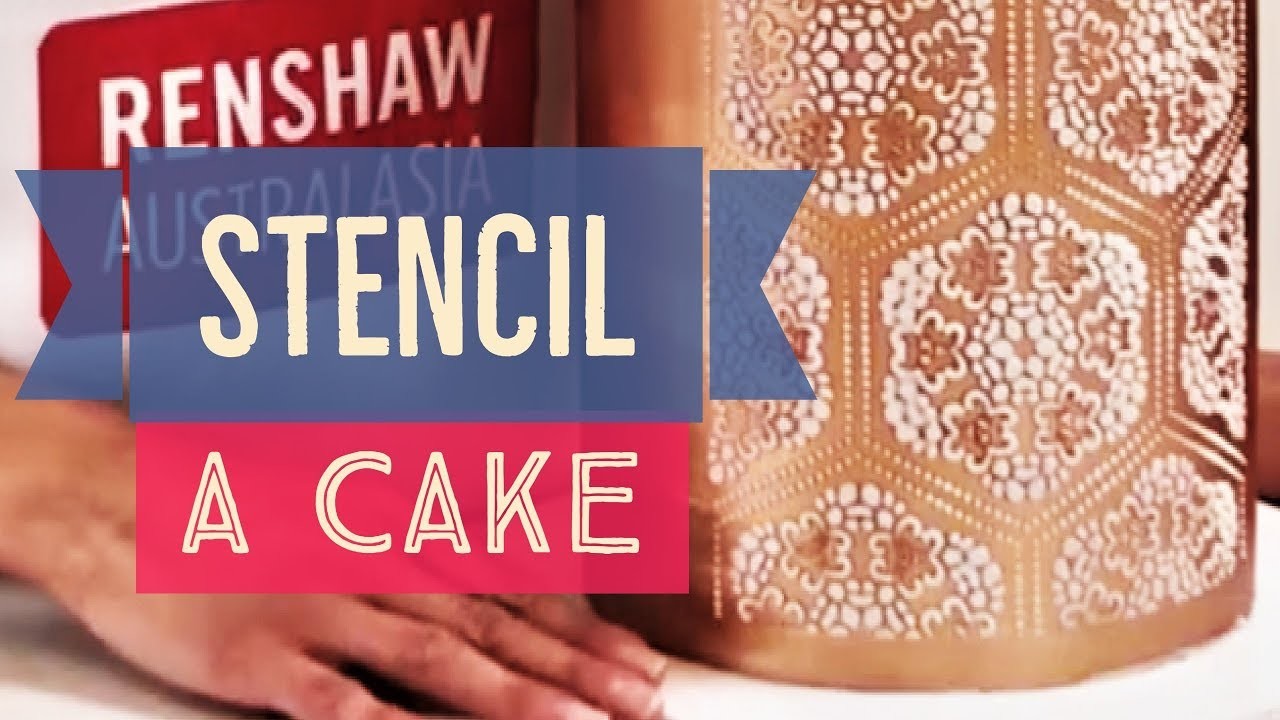 How To Stencil A Cake Using Royal Icing For An Amazing Gold Lace Pattern how-to-stencil-a-cake-using-royal-icing-for-an-amazing-gold-lace-pattern