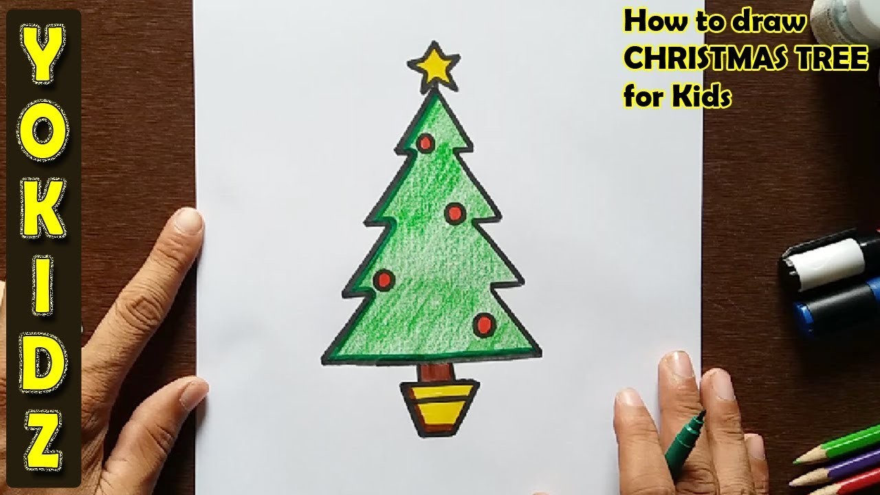 How To Draw A CHRISTMAS TREE For Kids how-to-draw-a-christmas-tree-for-kids
