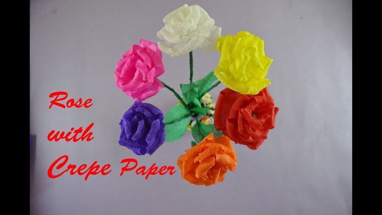 HOW TO MAKE ROSE FLOWER WITH CREPE PAPER TUTORIAL DIY ROSE WITH CREPE PAPER how-to-make-rose-flower-with-crepe-paper-tutorial-diy-rose-with-crepe-paper