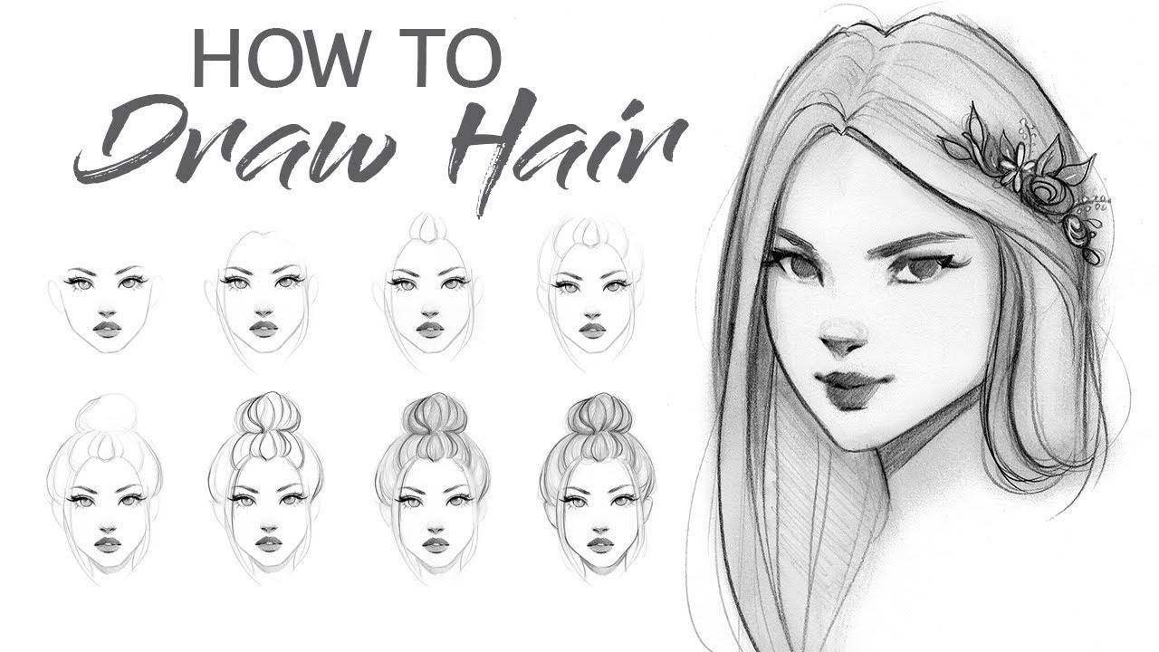 How To Draw Hair Step By Step Tutorial 