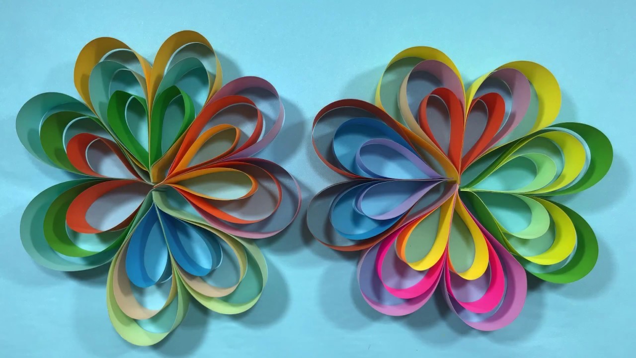 DIY Paper Crafts How To Make 3D Heart Flower Room Decor Ideas Daily Craft