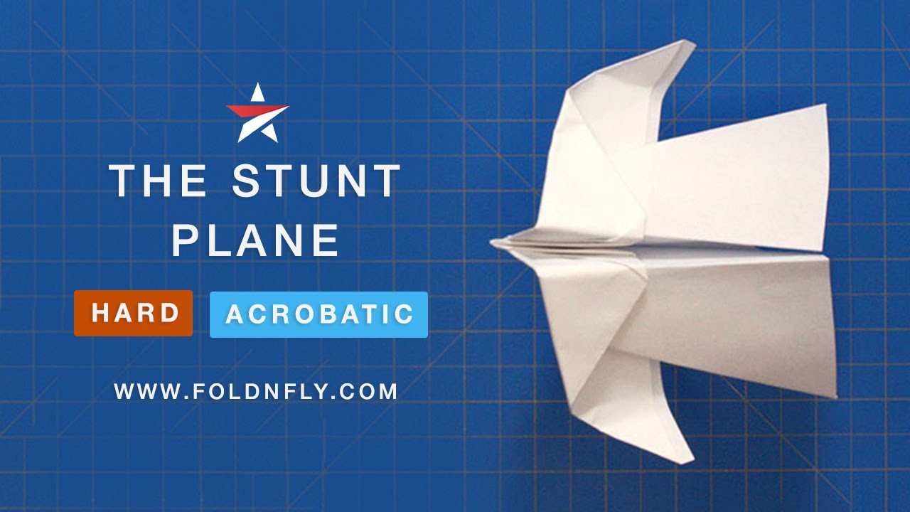 Fun Acrobatic Trick Paper Airplane Tutorial The Stunt Plane Fold N Fly