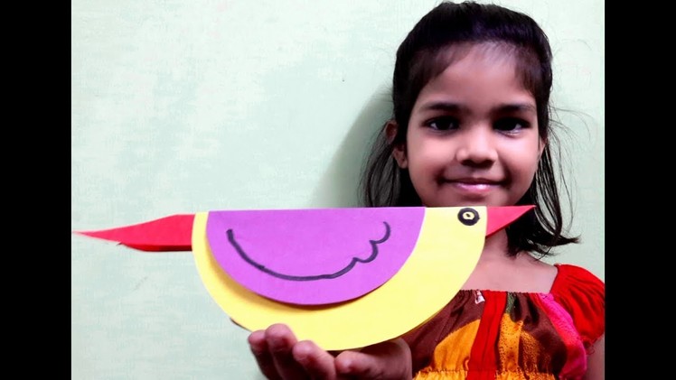 DIY HOW TO MAKE PAPER BIRD PAPER CRAFT FOR KIDS