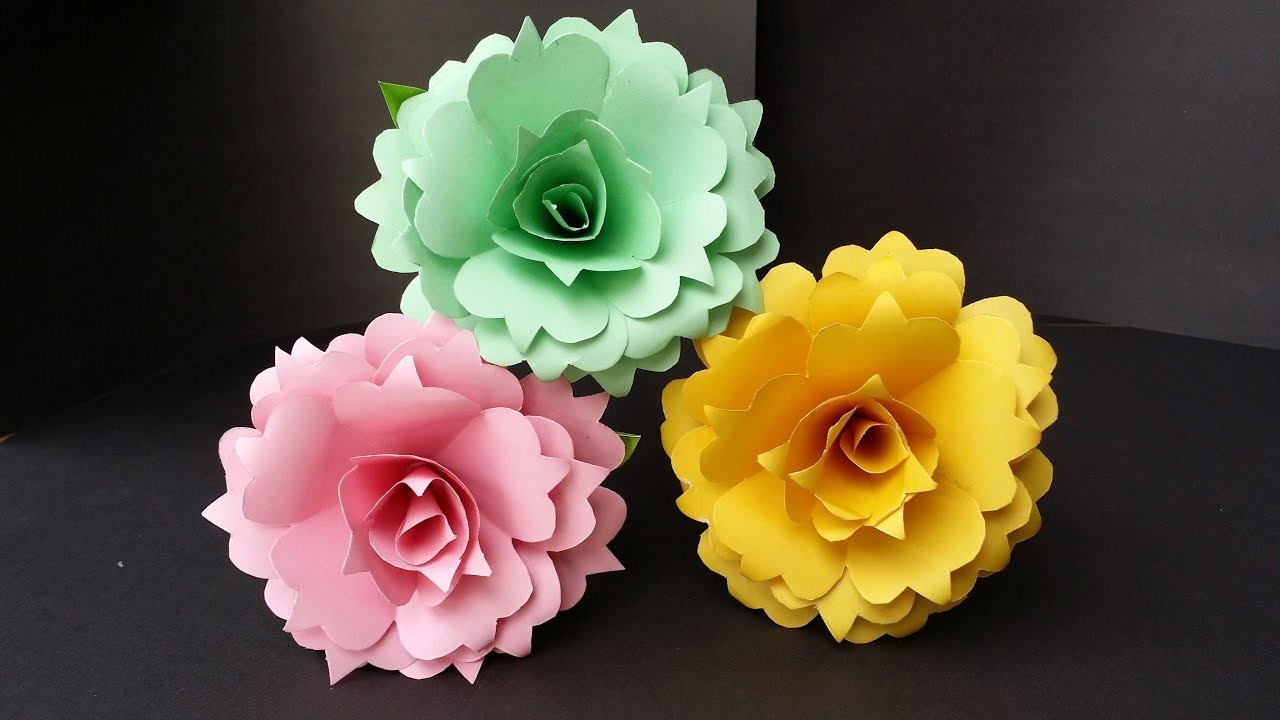 DIY How To Make Beautiful Realistic Paper Rose Easy Tutorial 