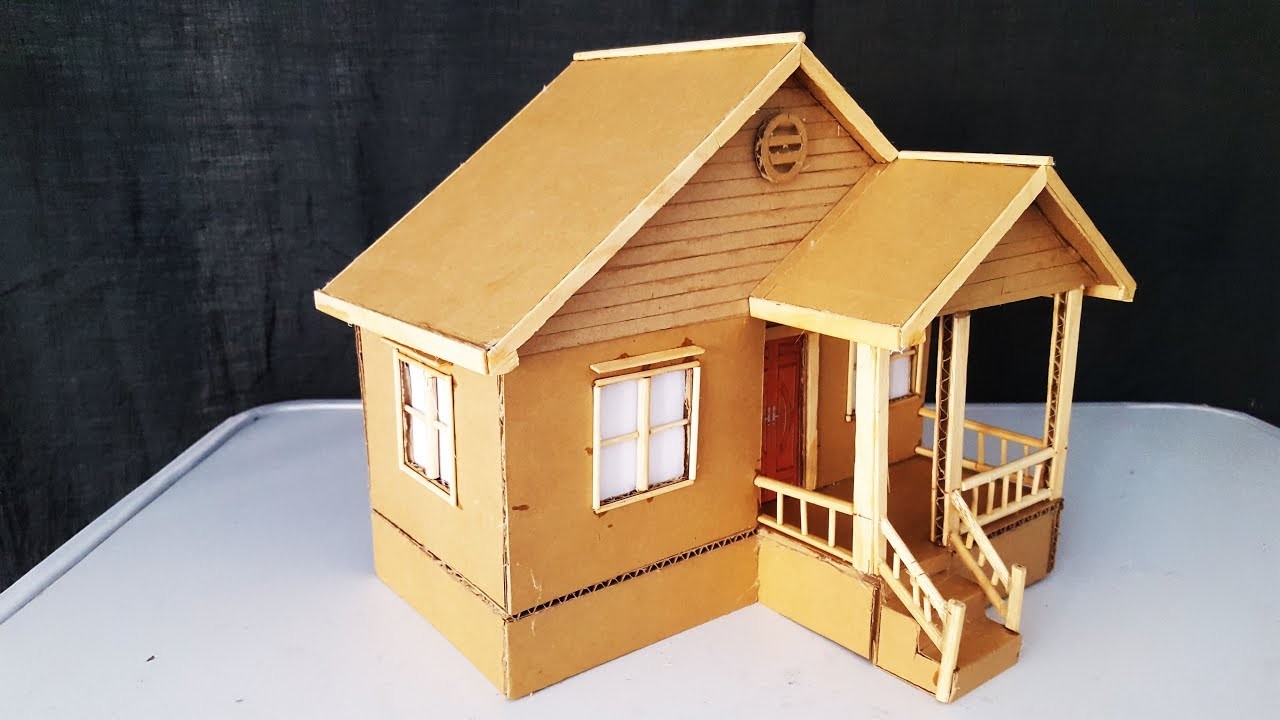 How To Build A Cardboard House Building A Small And Beautiful House By Using Cardboard Diy 