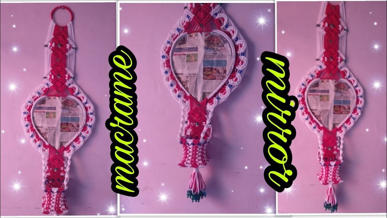 How To Make Macrame Handmade Mirror Wall Hanging Simple Design 