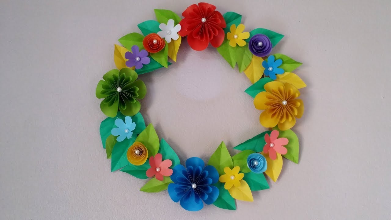 DIY How To Make Beautiful Flower Hanging For Wall Room Decoration 