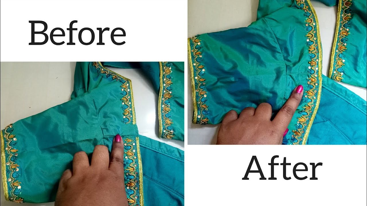 How To Fill The Space On The Shoulder Part Of A Stitched Aari Work Blouse