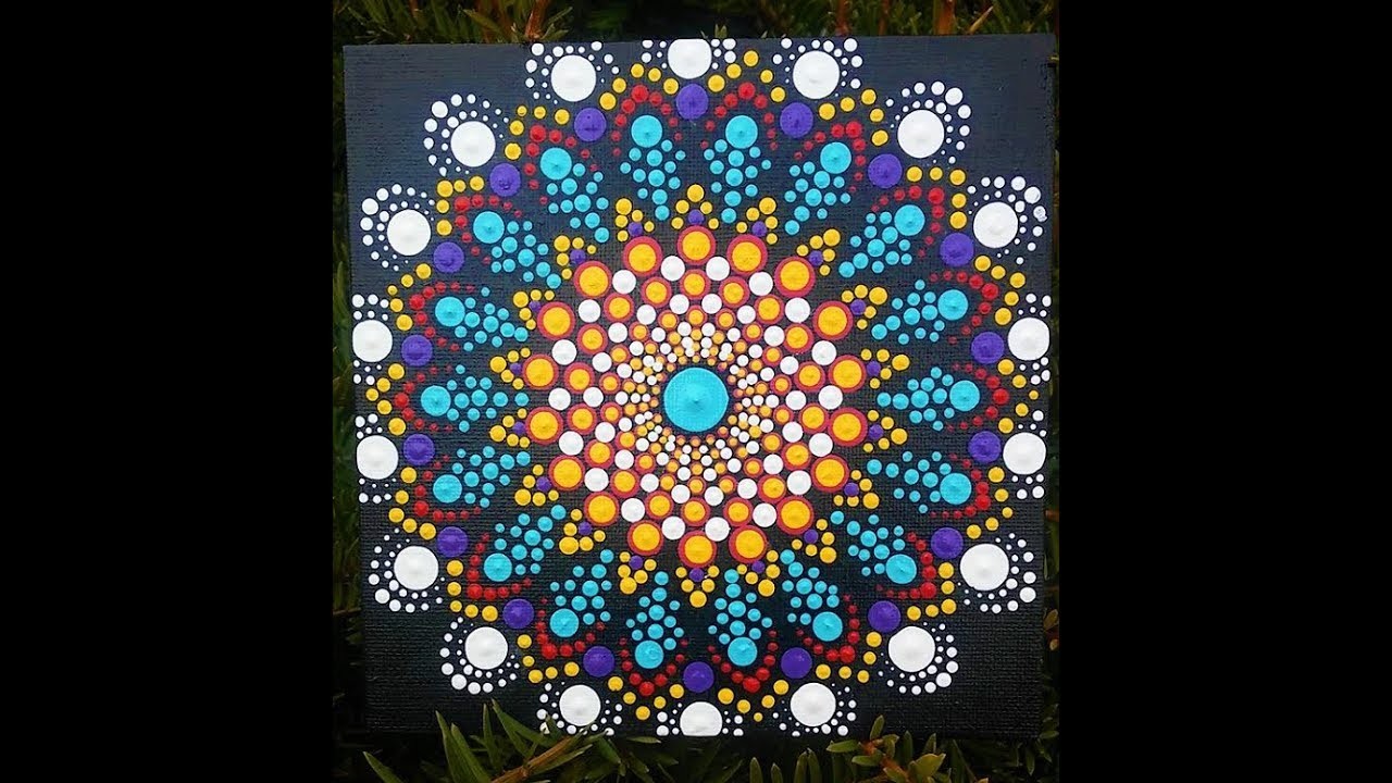  How To Paint Dot Mandalas EASY Beautiful Design Using A Stencil
