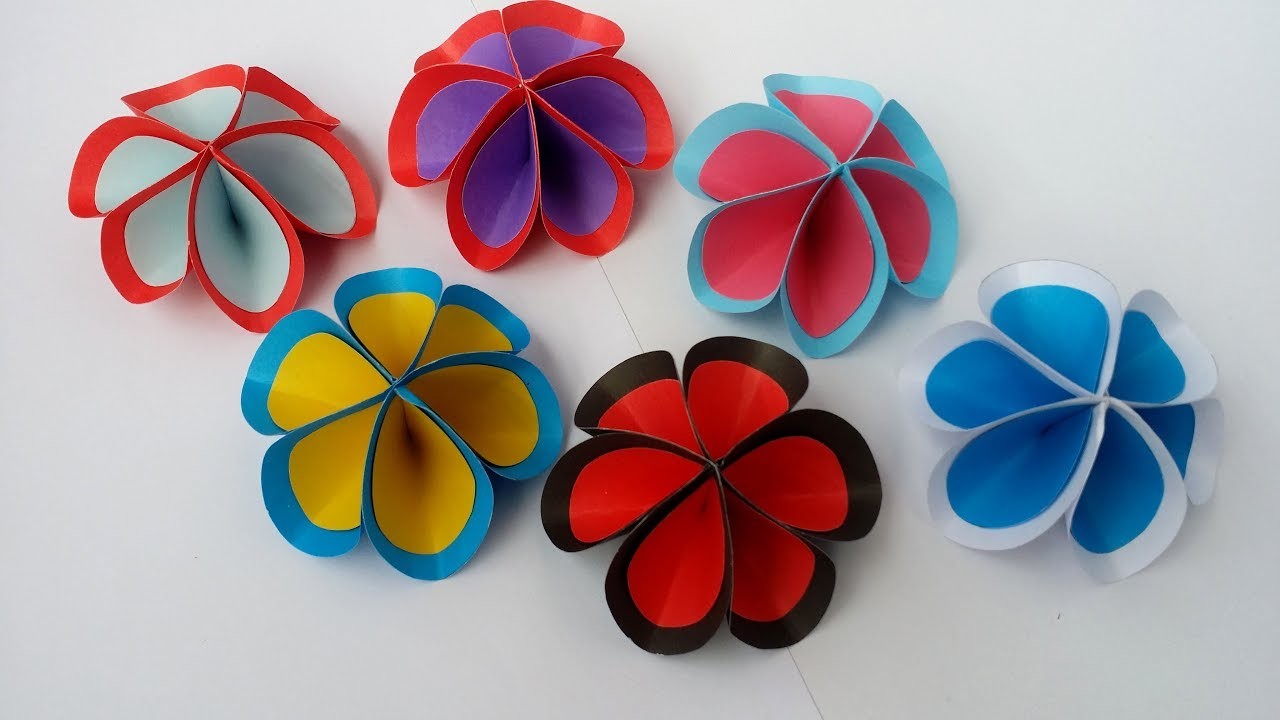 DIY How To Make Easy Beautiful Origami Paper Flower 