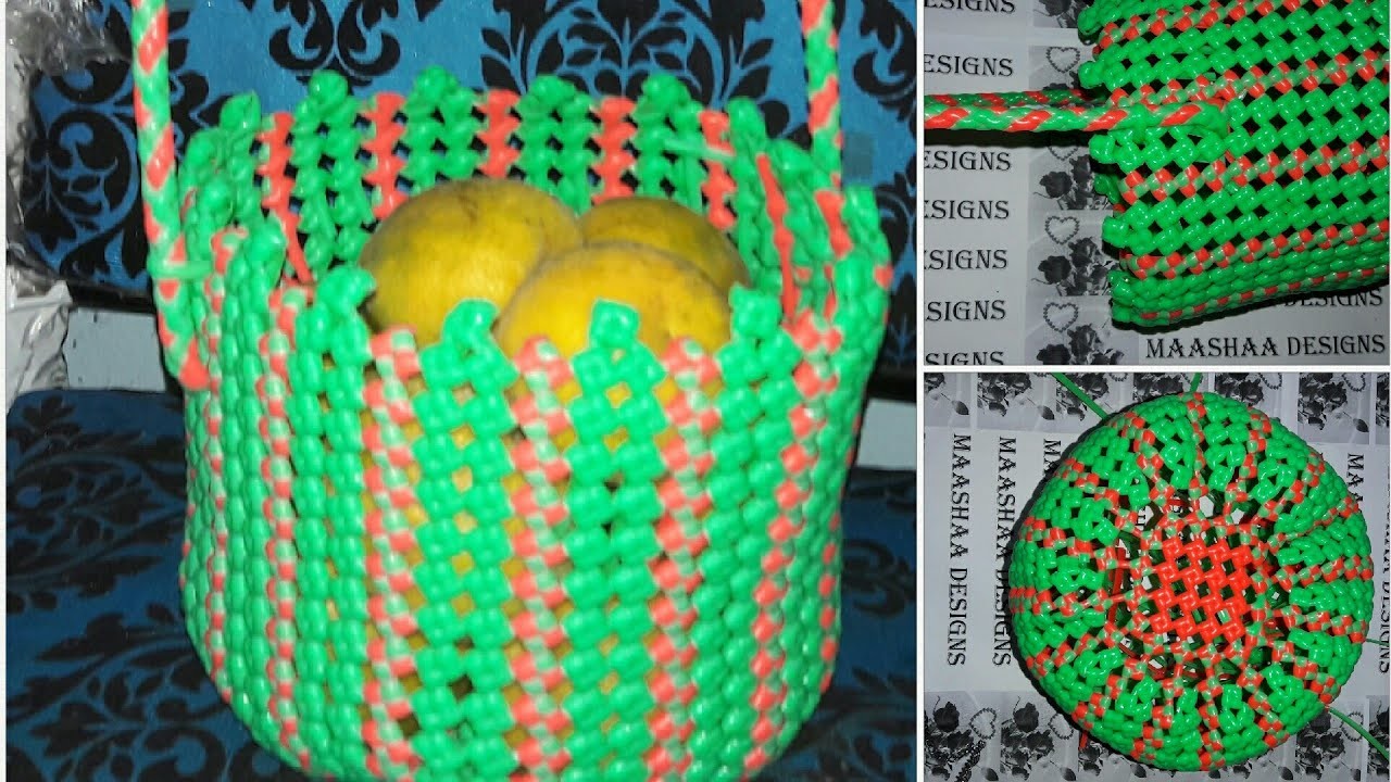 how-to-make-round-shaped-basket-with-new-model-handle-in-tamil