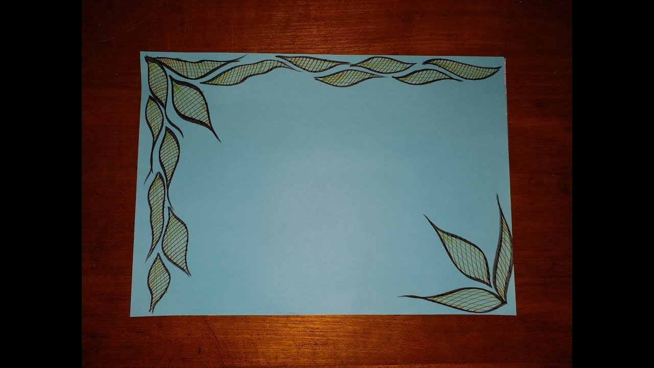 DIY Simple Easy Decorative Border Design For Project File On 