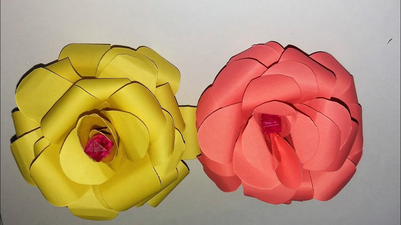 How To Make Rose Paper Flower Easy Origami Rose Paper Flowers For