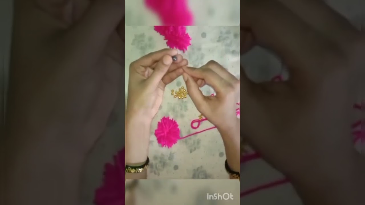 how-to-make-a-simple-latkan-at-home-super-easy-pompom-latkan-woolen-latkan-making