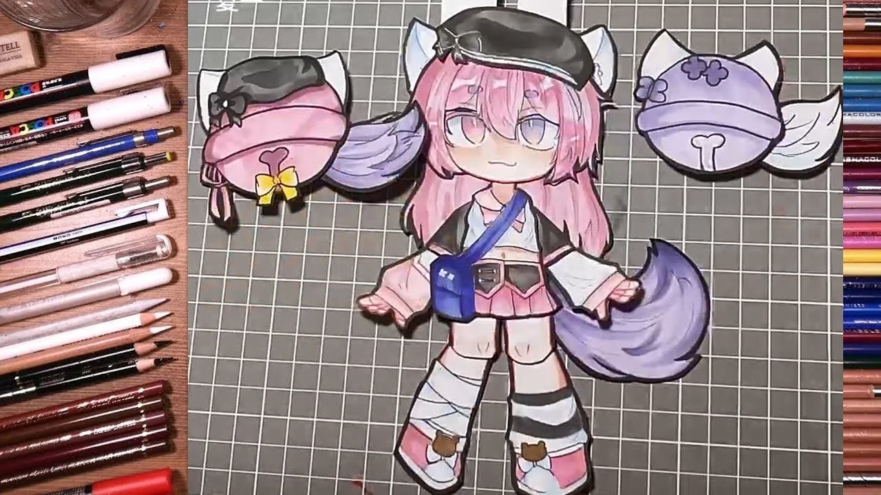 HOW TO MAKE PAPER DOLL GACHA LIFE DIY Draw So Easy Anime