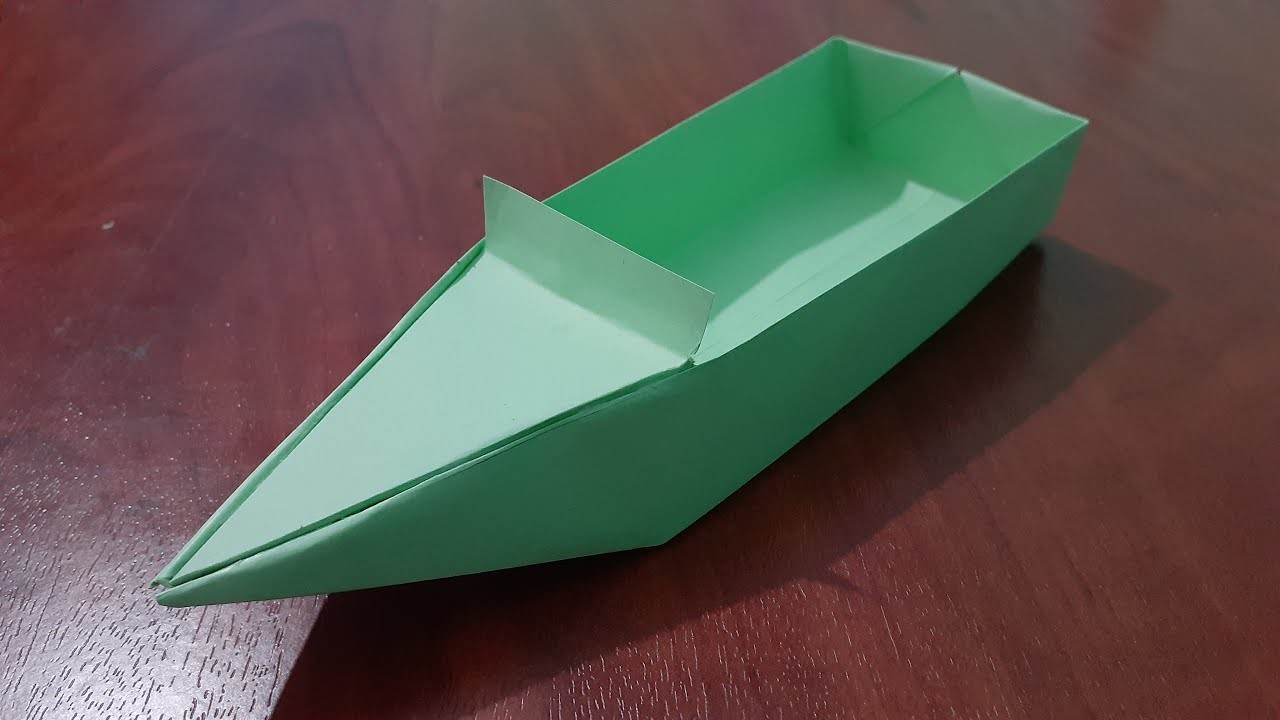  How To Make A Paper Speed Boat Easy Origami Boat 